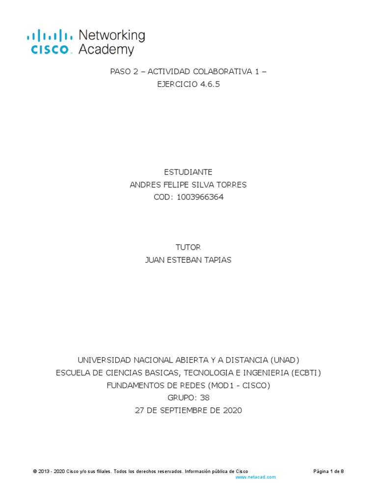 4.6.5 Packet Tracer - Connect A Wired and Wireless LAN | PDF ...