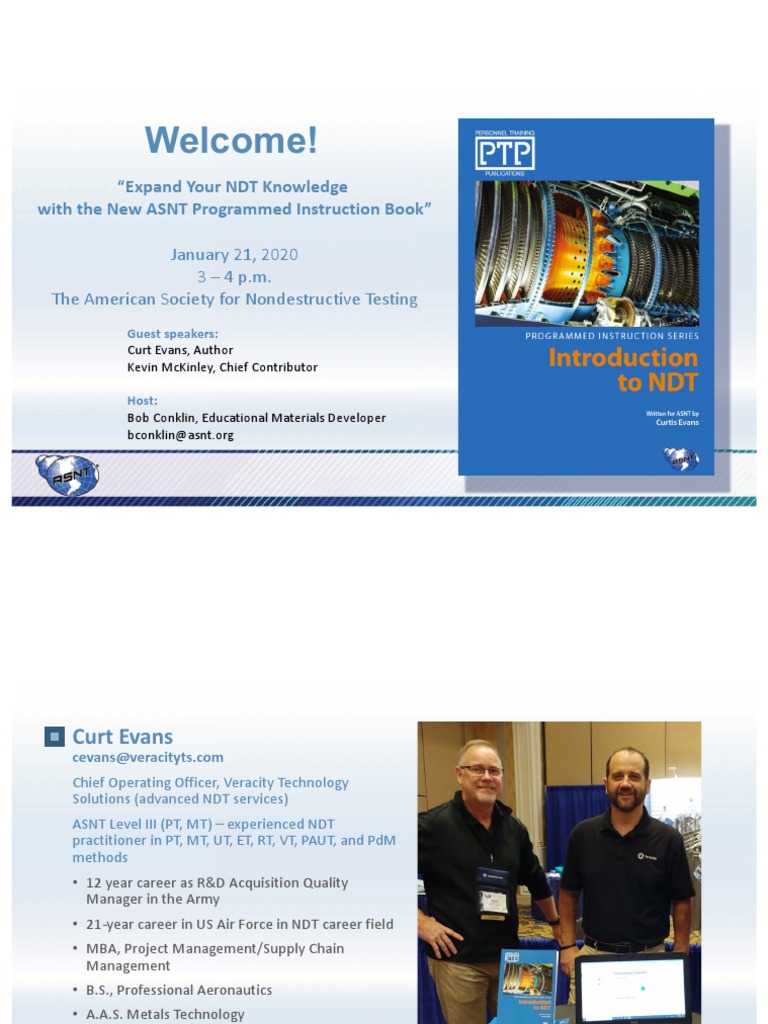 Ndt Methods Overview Pdf Nondestructive Testing Test Examination