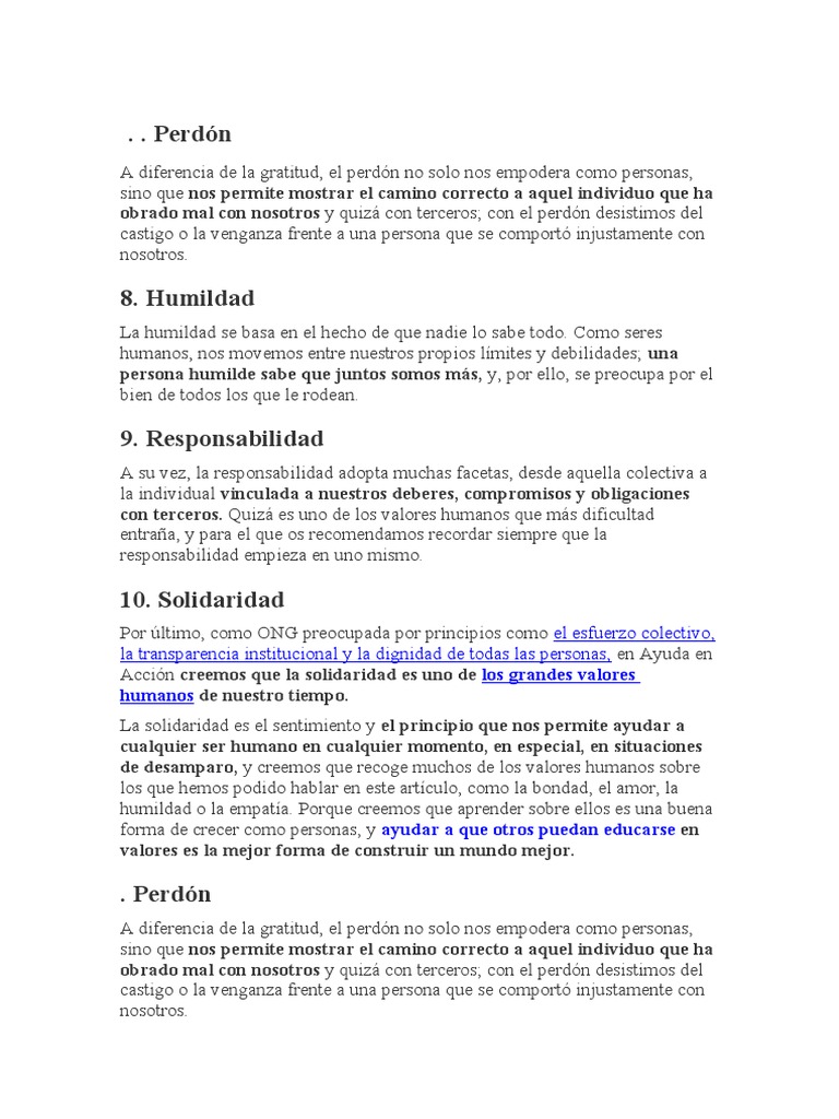 Perdon Humildad y Sinceridad | PDF | Perdón | Dignidad