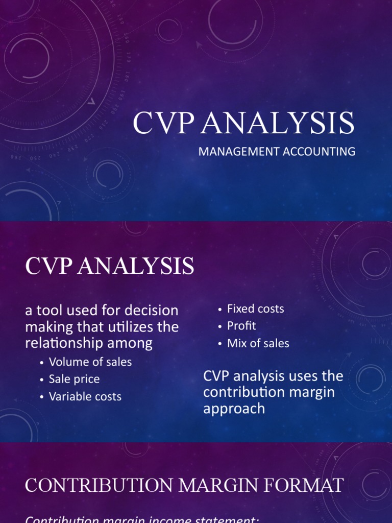 CVP Analysis: Management Accounting | PDF | Market (Economics) | Marketing