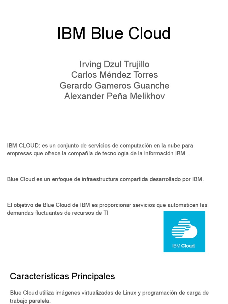 Características de IBM Blue Cloud | PDF