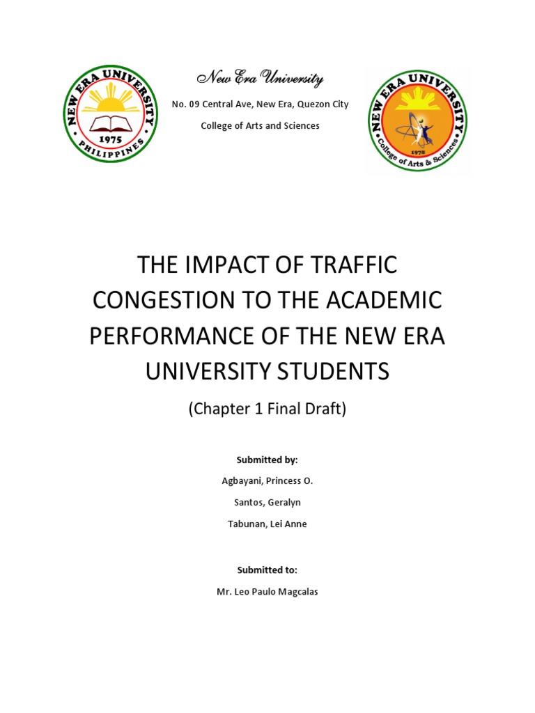 The Impact of Traffic Congestion To The Academic Performance of The New ...