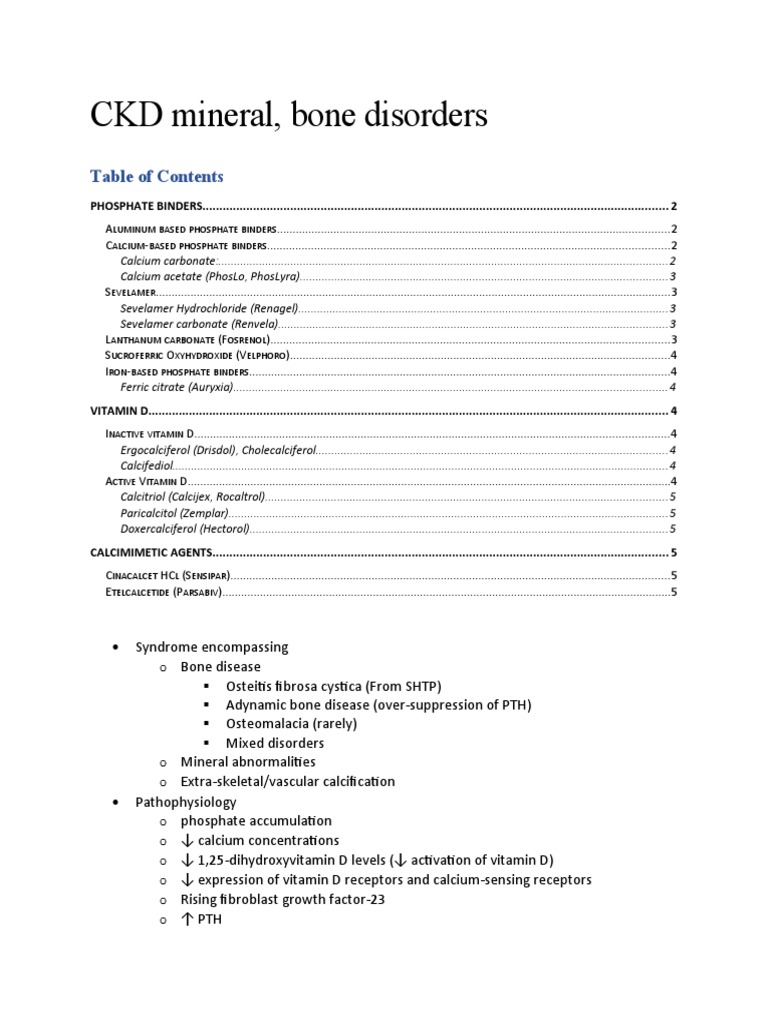 CKD MBD | PDF | Vitamin D | Pharmacology