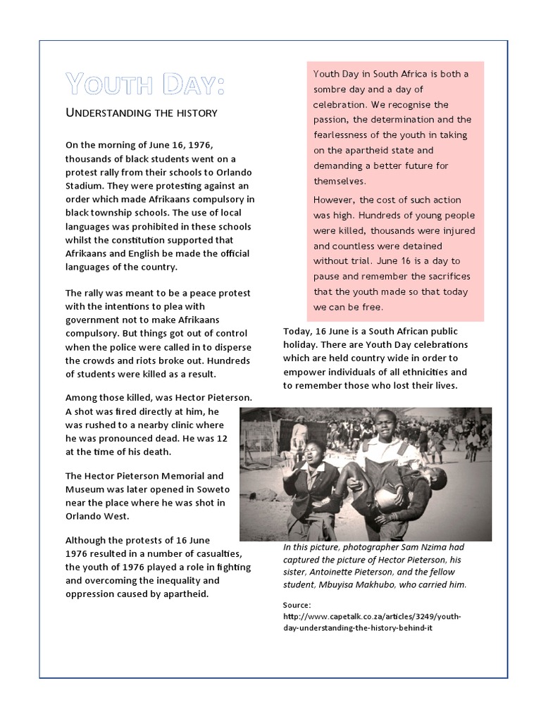 Remembering the Sacrifices of Youth: The History of Youth Day in South ...
