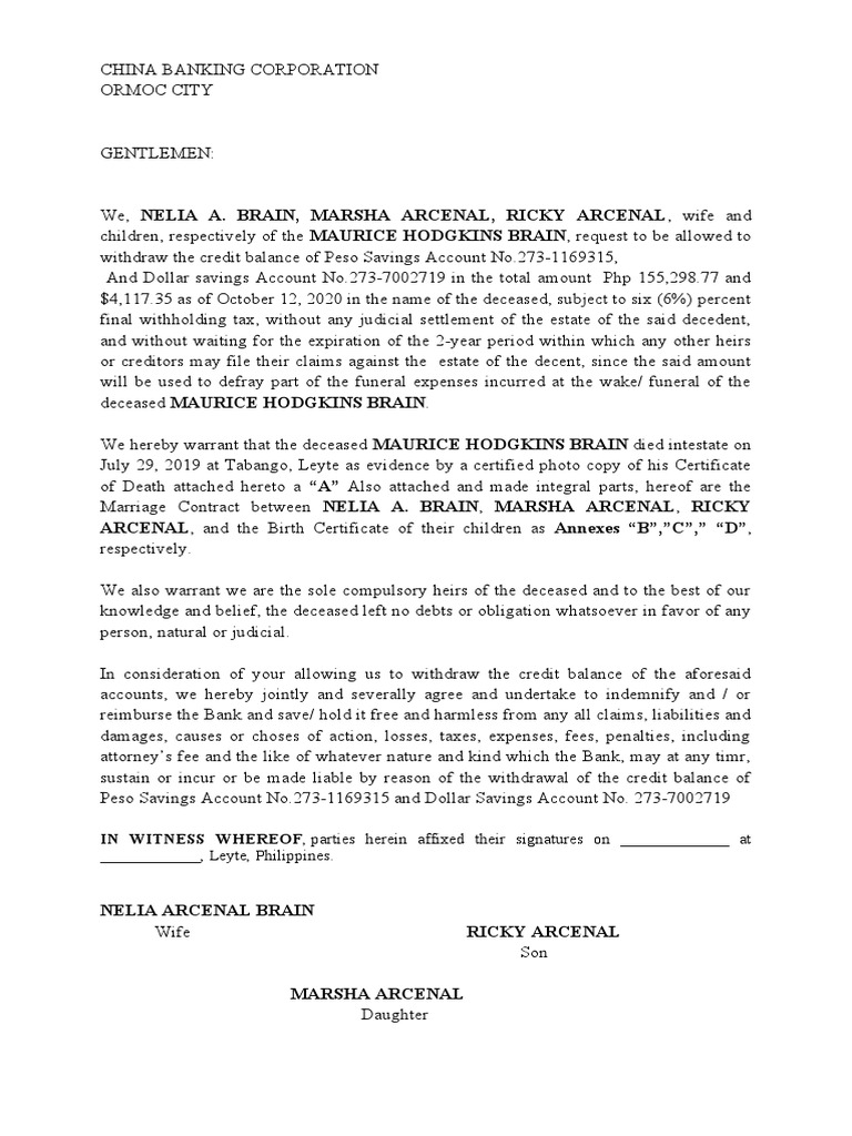 CHINA BANKING CORPORATION-Letter Brain | PDF | Social Institutions ...