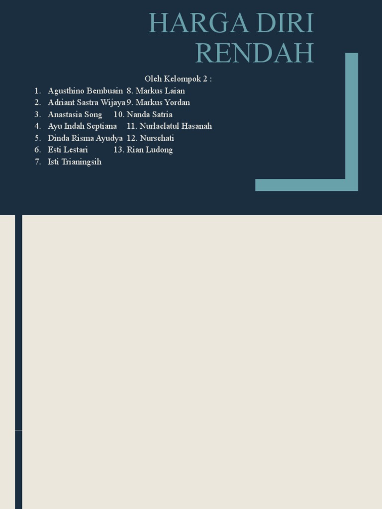 Harga Diri Rendah | PDF