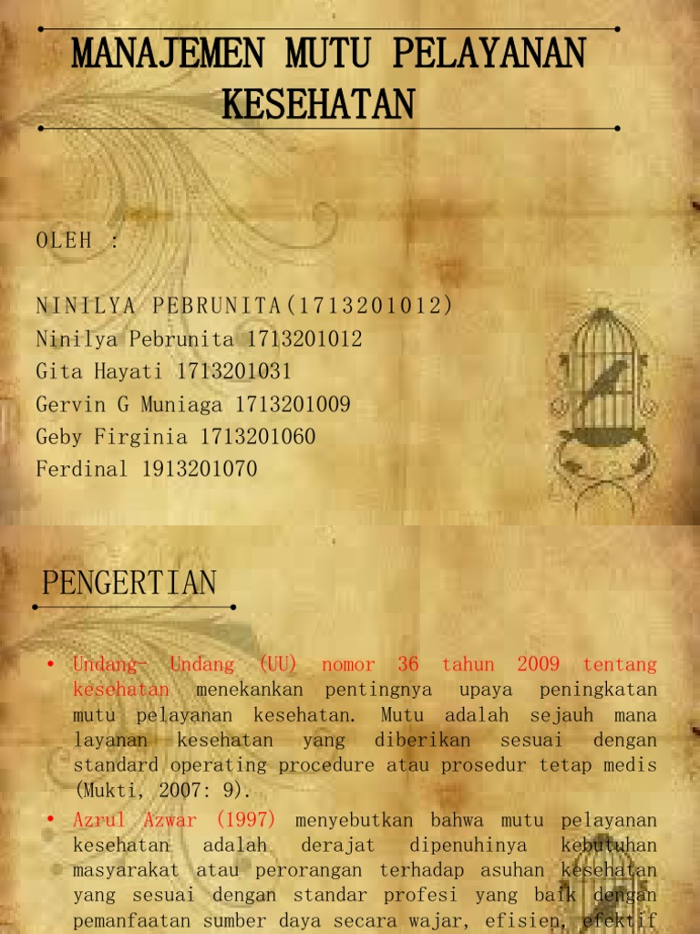 MMT Kel 1 Manajemen Mutu | PDF