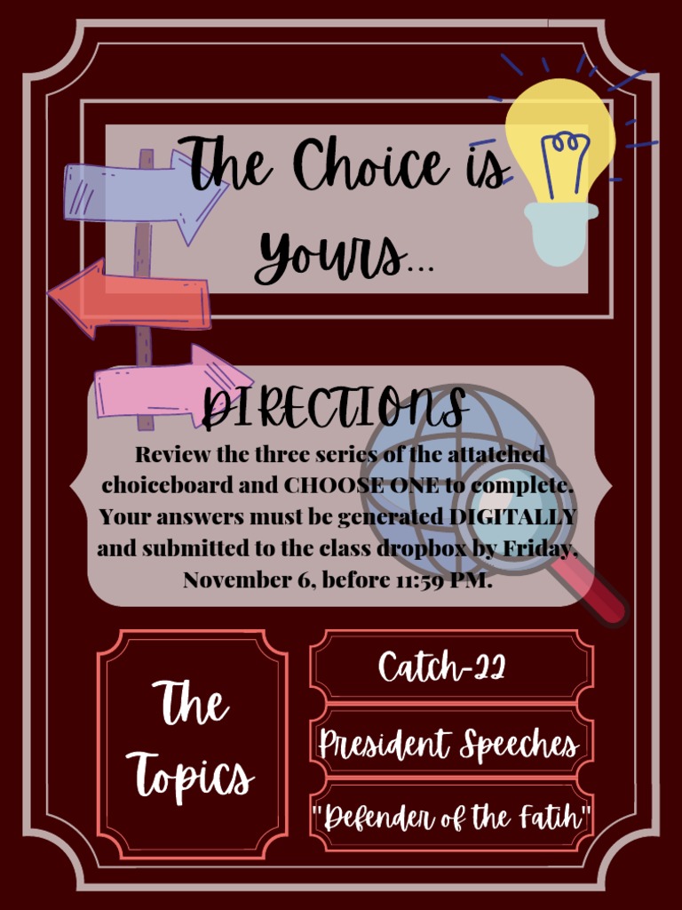 Edsc 330 Choice Board 2 | PDF