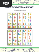 Loteria de Tablas de Multiplicar | PDF