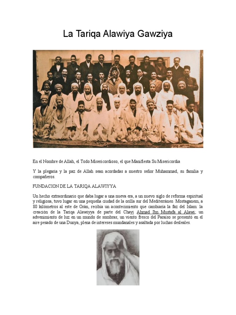 La Tariqa Alawiya Gawziya | PDF | El sufismo | Misticismo