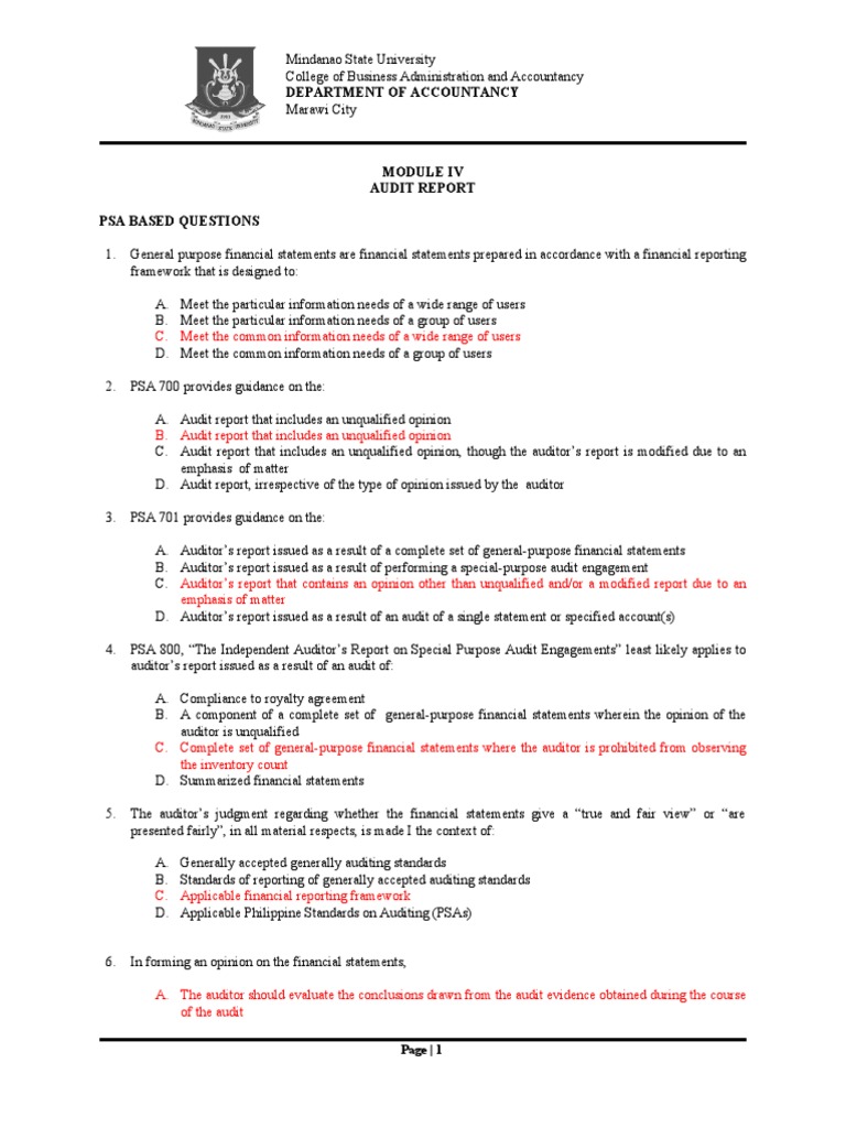 Module 4 Audit Report | PDF | Auditor's Report | Financial Audit