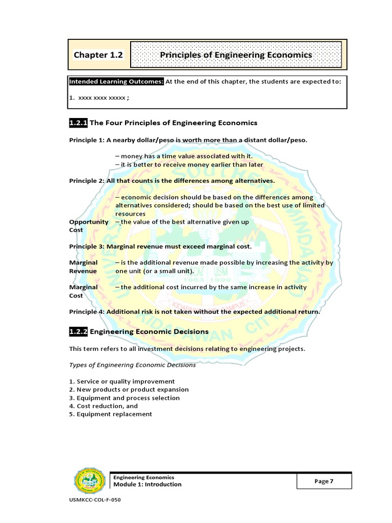 1.2 Principles of Engineering Economics | PDF