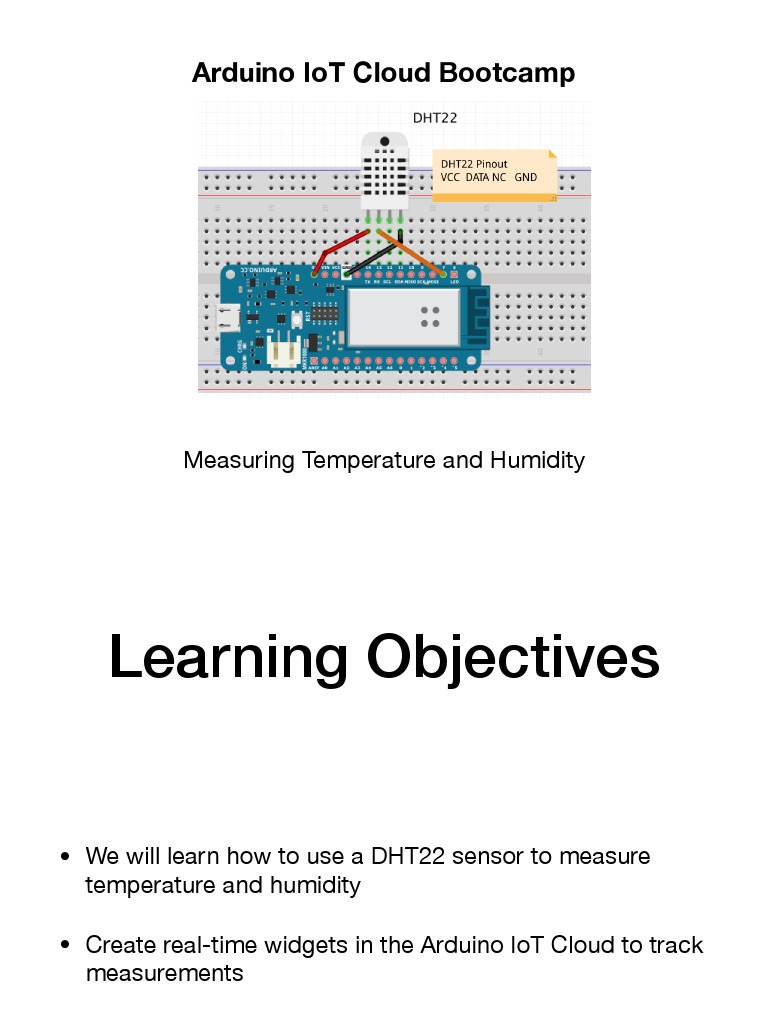 Arduino Iot Cloud Bootcamp: Measuring Temperature and Humidity | PDF