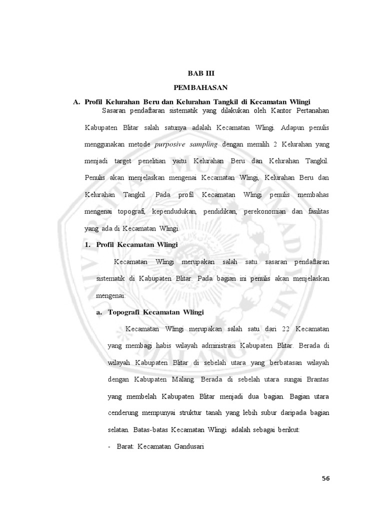 Kabupaten Blitar Kecamatan Wlingi. | PDF