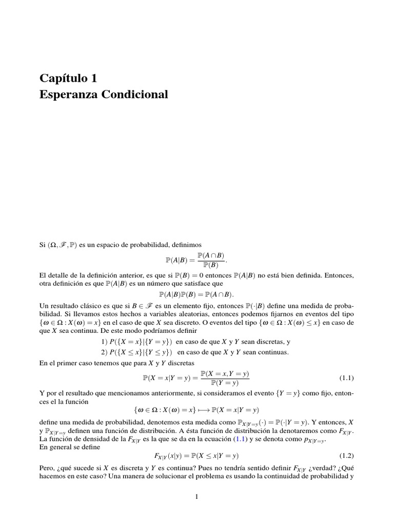 Esperanza Condicional | PDF | Función (Matemáticas) | Función de ...