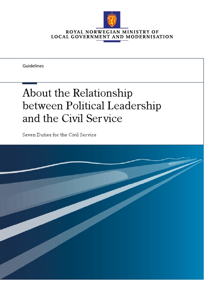 Political Leadership and Civil Service Guidelines | PDF | Cabinet ...