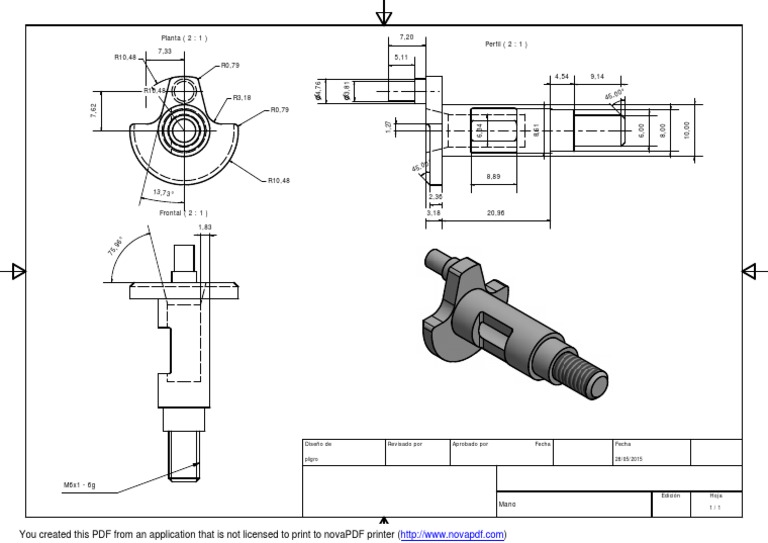 Planos y Ejercicios en Inventor | PDF