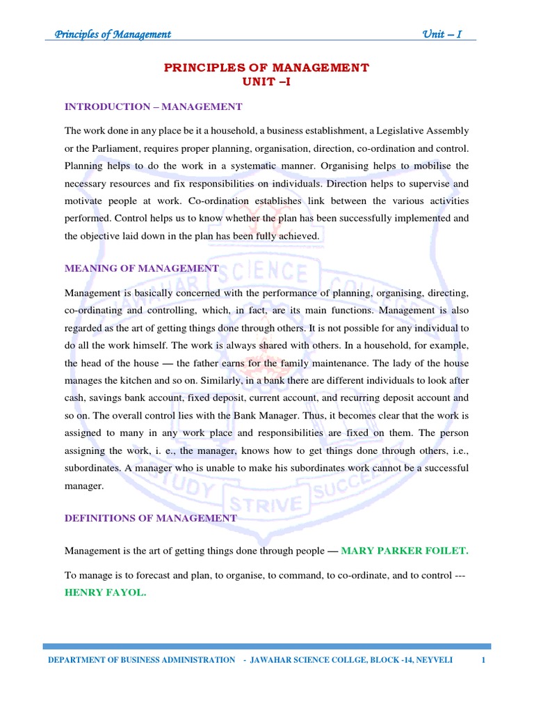 Principles of Management Introduction | PDF | Banks | Business