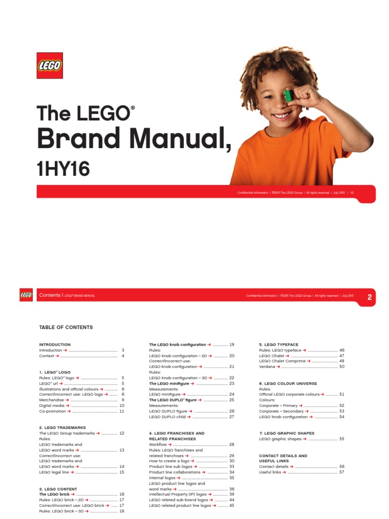 The Lego 1HY16: Brand Manual | PDF | Lego | Logos
