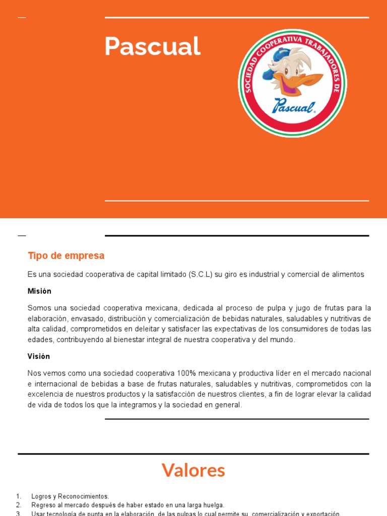 Pascual | PDF | Cooperativa | Calidad (comercial)