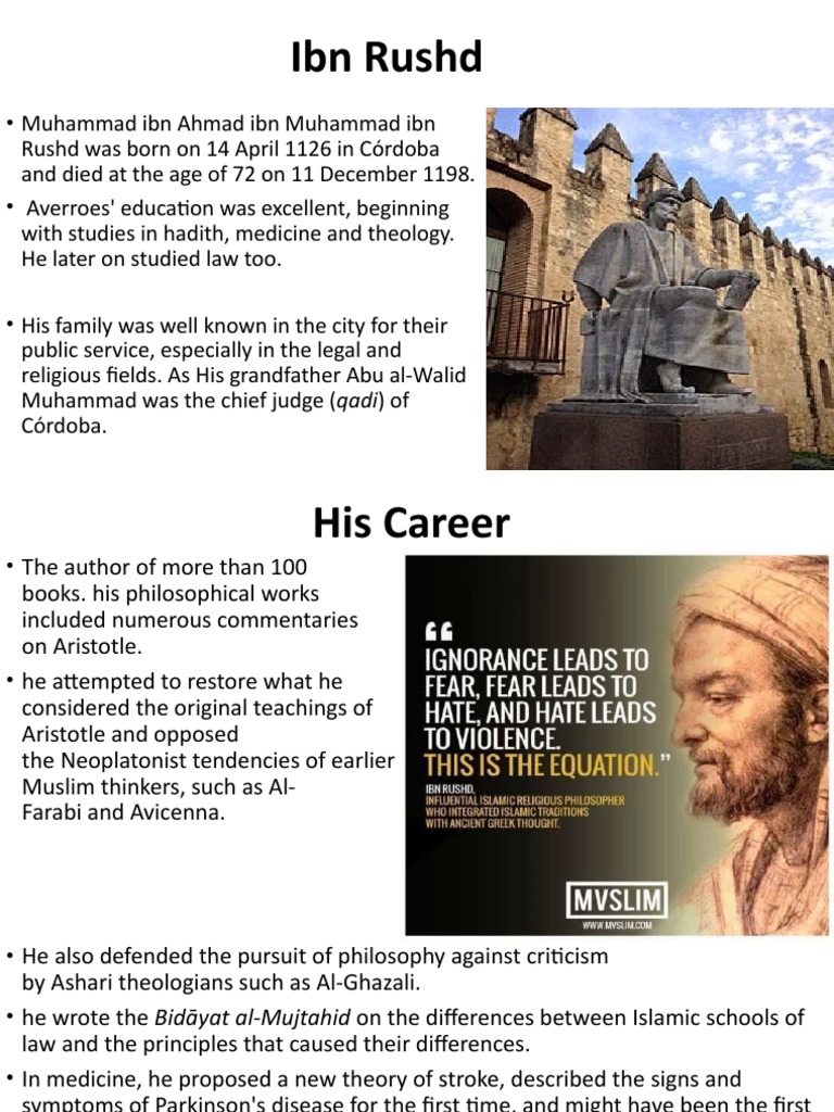 CVSP Ibn Rushd | PDF | Philosophical Traditions | Philosophical Theories