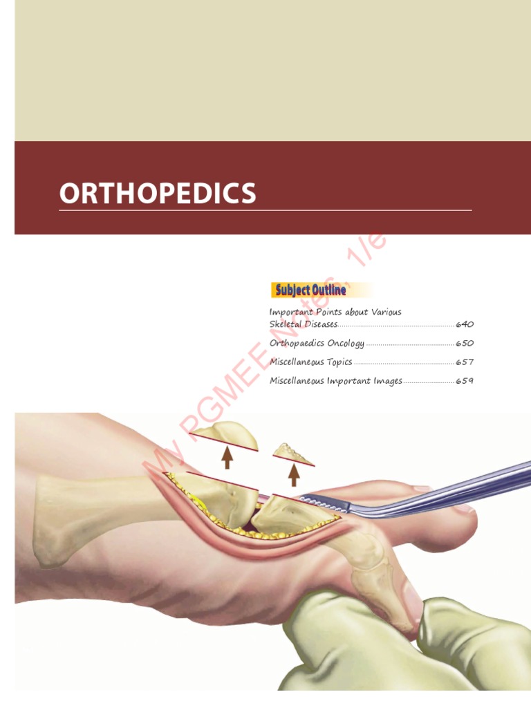 Orthopedics: Notes, 1/e | PDF | Bone | Medical Specialties