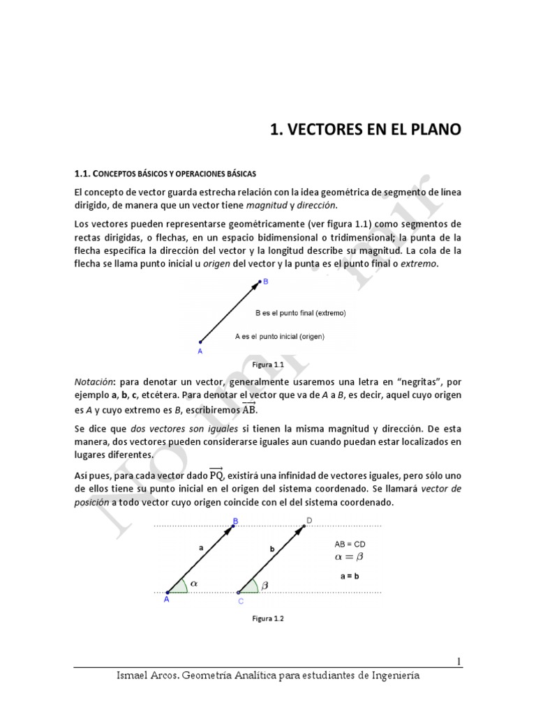 Vectores en Plano 2020 | PDF | Vector Euclidiano | Geometria plana)