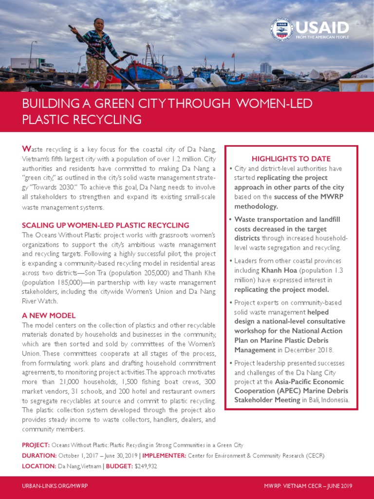 USAID MWRP Vietnam CECR Final | PDF | Sustainable City | Recycling
