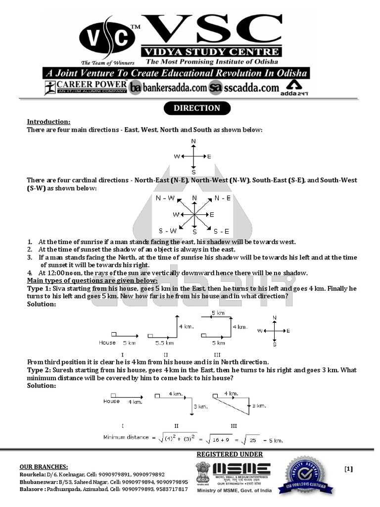 Four Main Directions Explained | PDF | Shadow | Optics