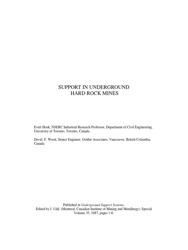 Reference 33 (Bolting) Support-in-Underground-Hard-Rock-Mines | PDF ...