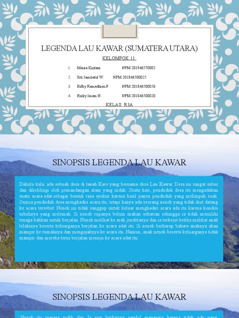 Contoh Tugas LEGENDA LAU KAWAR | PDF