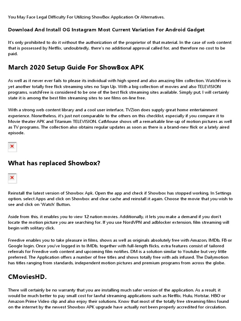 March 2020 Setup Guide For Showbox Apk: Download and Install Og ...