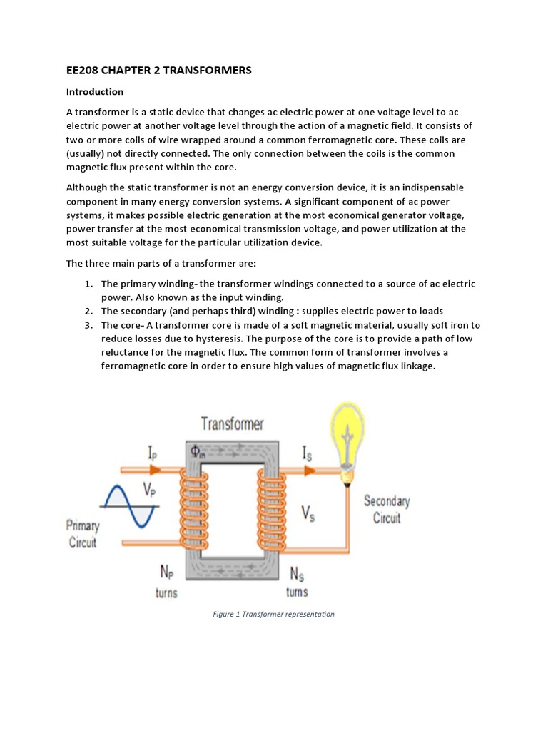 Ee208 Chapter 2 Transformers: Figure 1 Transformer Representation | PDF | Transformer ...