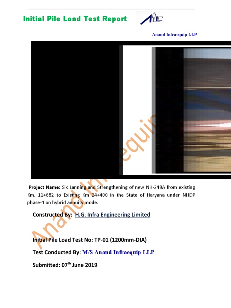 Initial Pile Load Test Report Anchor Method | Download Free PDF | Deep ...