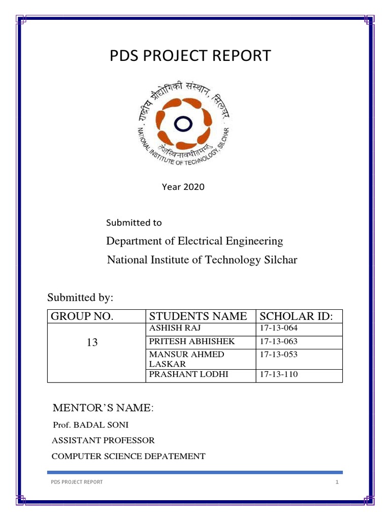 PDS Project Report | PDF | Mathematical Logic | Algorithms And Data Structures
