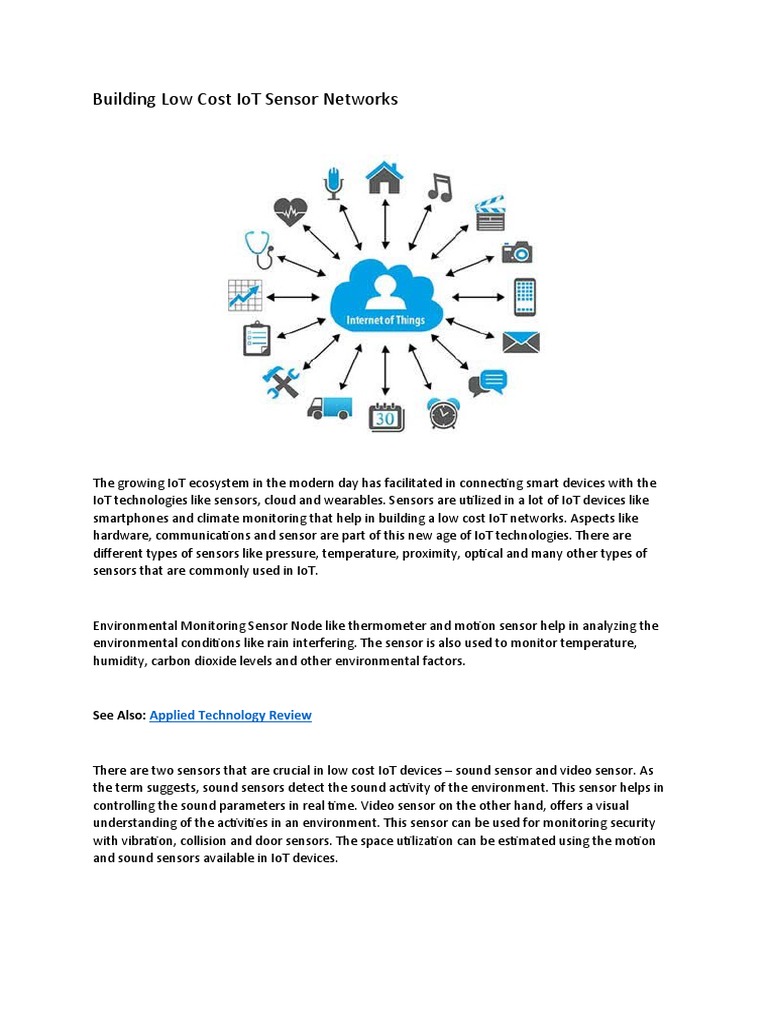 Building Low Cost IoT Sensor Networks | PDF