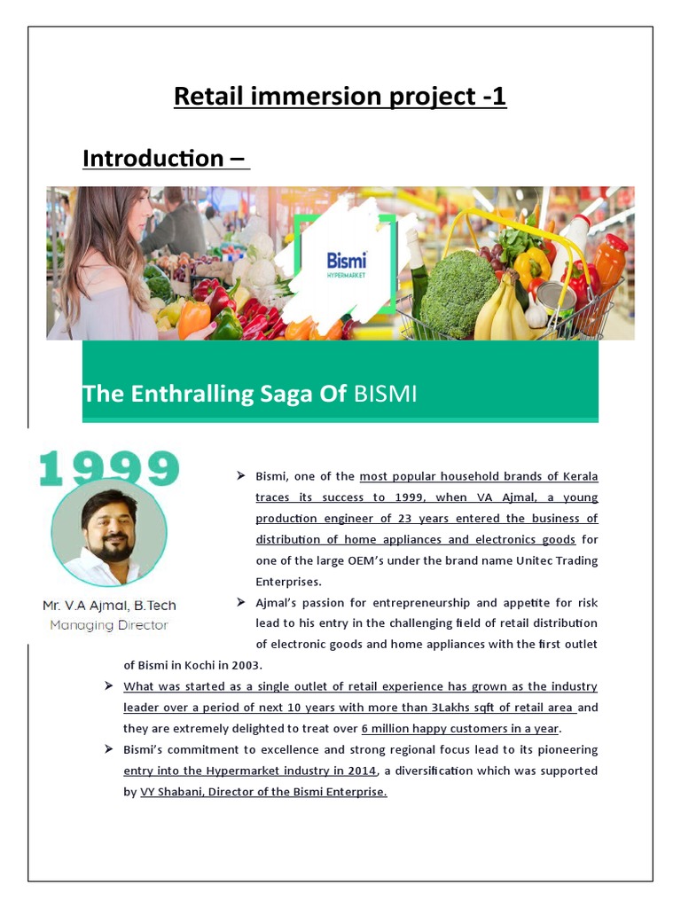 Retail Immersion Project-1 FK-3375 | PDF | Retail | Retailing