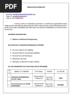 CV Dcs Operator / Panel Operator: Please Contact Us Oil CV/Resume Oil ...