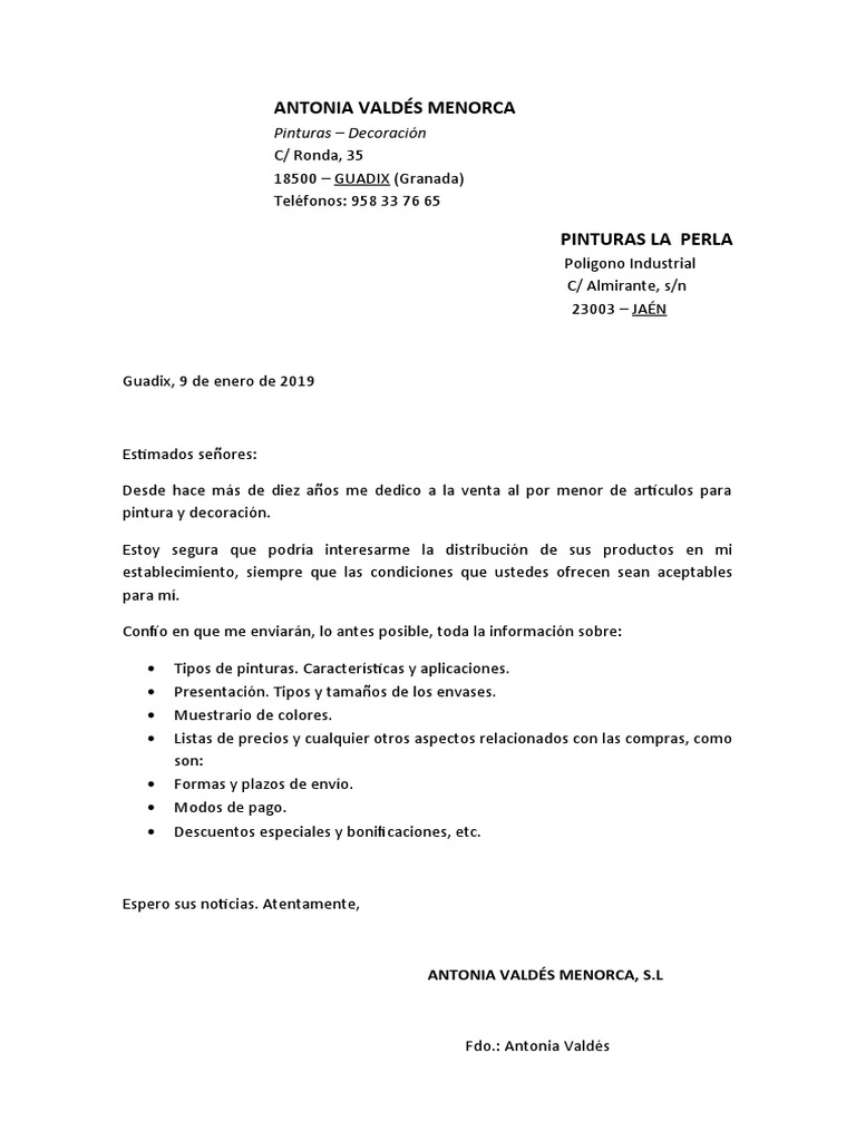 Carta Comercial Formal | PDF