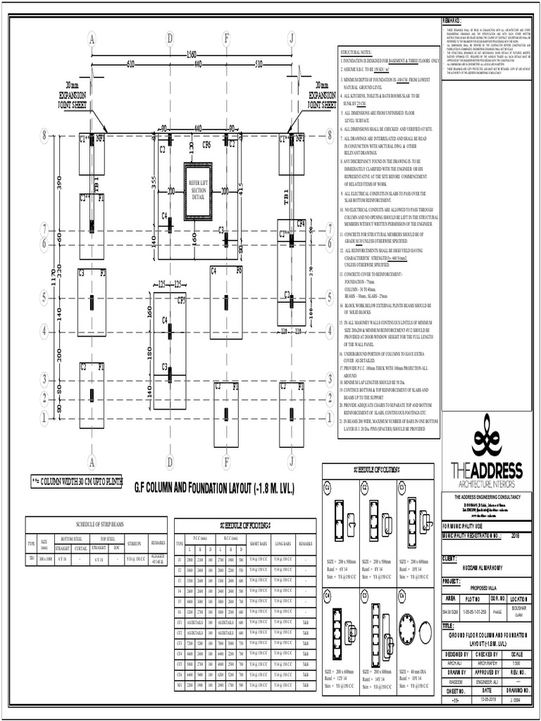 11-Ground Floor Foundation Layout | PDF | Architectural Design ...