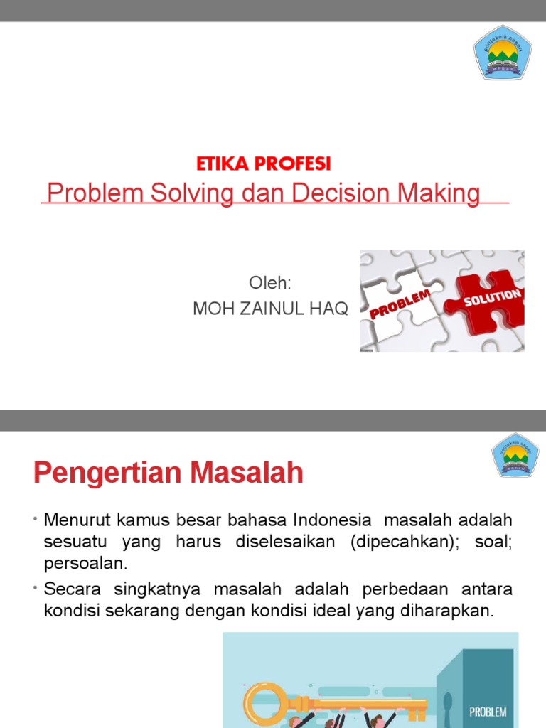 Pertemuan 17 - Problem Solving Dan Decision Making | PDF