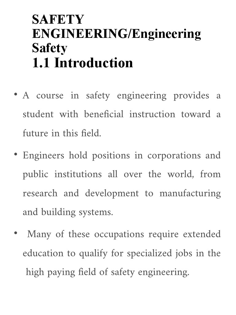 Safety ENGINEERING/Engineering Safety | PDF | Occupational Safety And ...