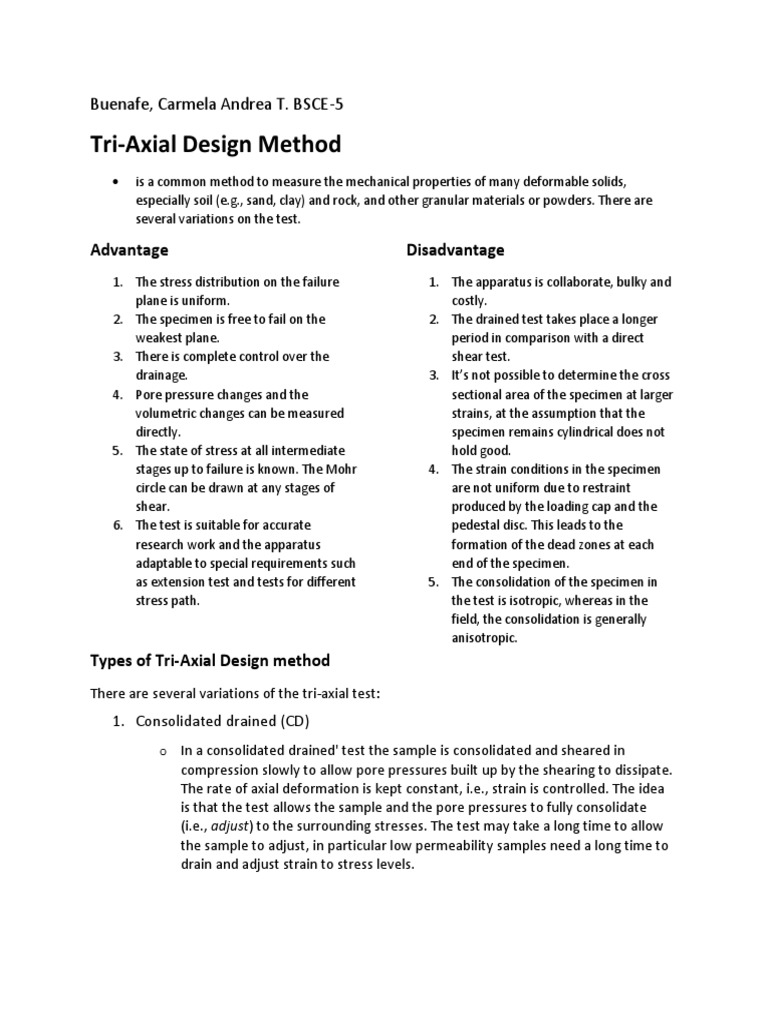 Tri-Axial Design Method Overview | PDF | Stress (Mechanics ...