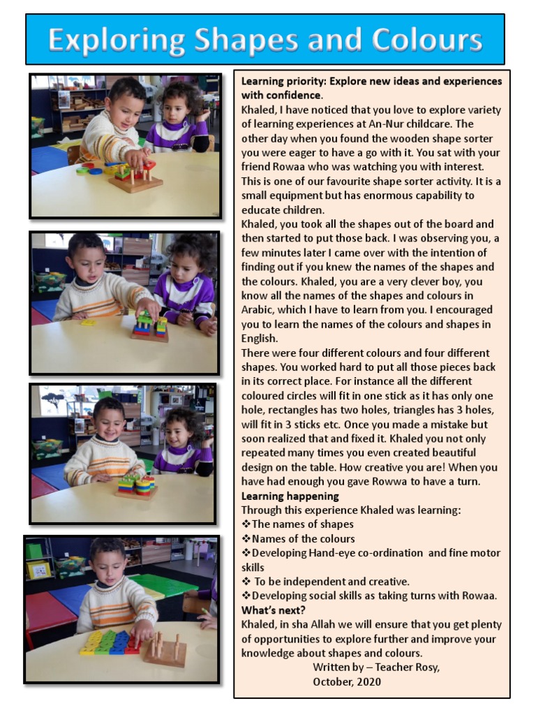 Exploring Shapes and Colours | PDF