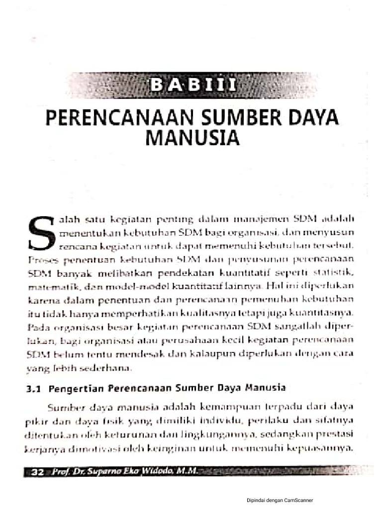 BAB 3 SP SDM (Perencanaan SDM) | PDF
