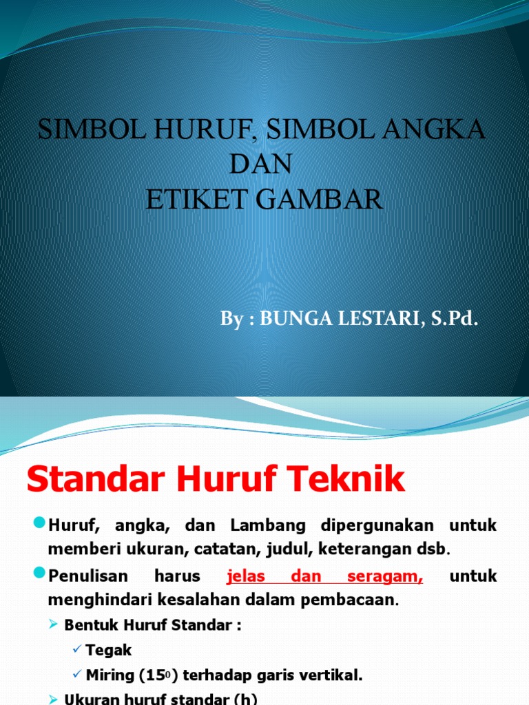 GTL Pertemuan 10 Simbol Huruf, Angka Dan Etiket Gambar | PDF