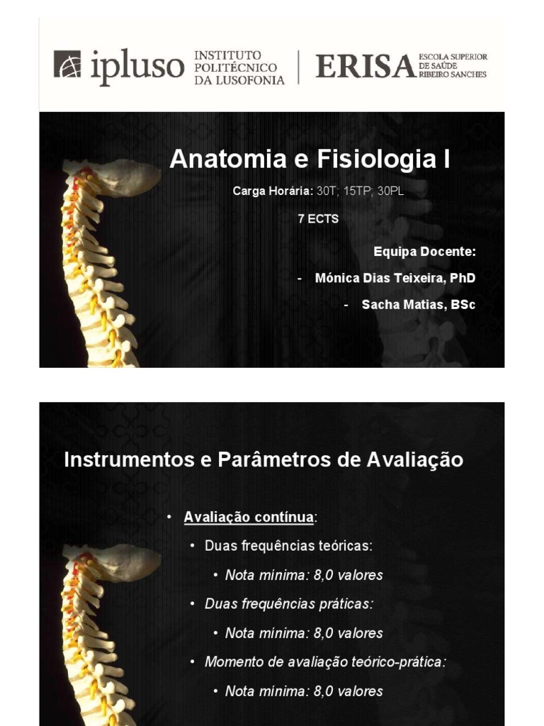 Anatomia e Fisiologia I - Introdução | PDF | Anatomia | Anatomia dos ...