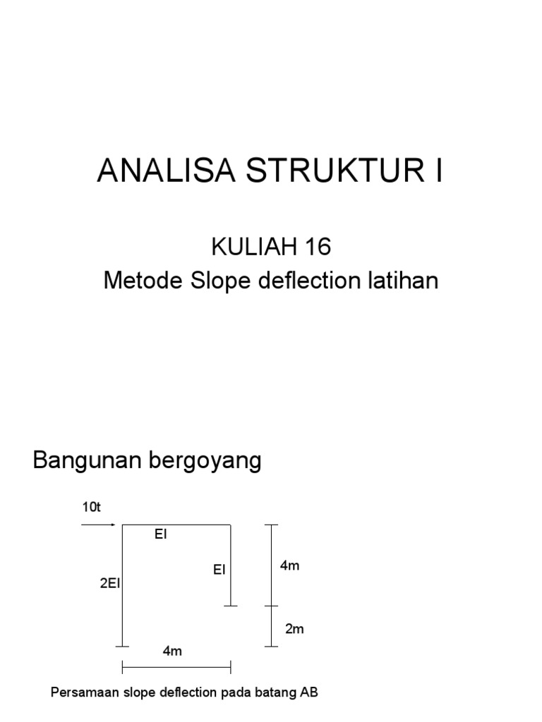 Analisa Slope Deflection pada Struktur | PDF