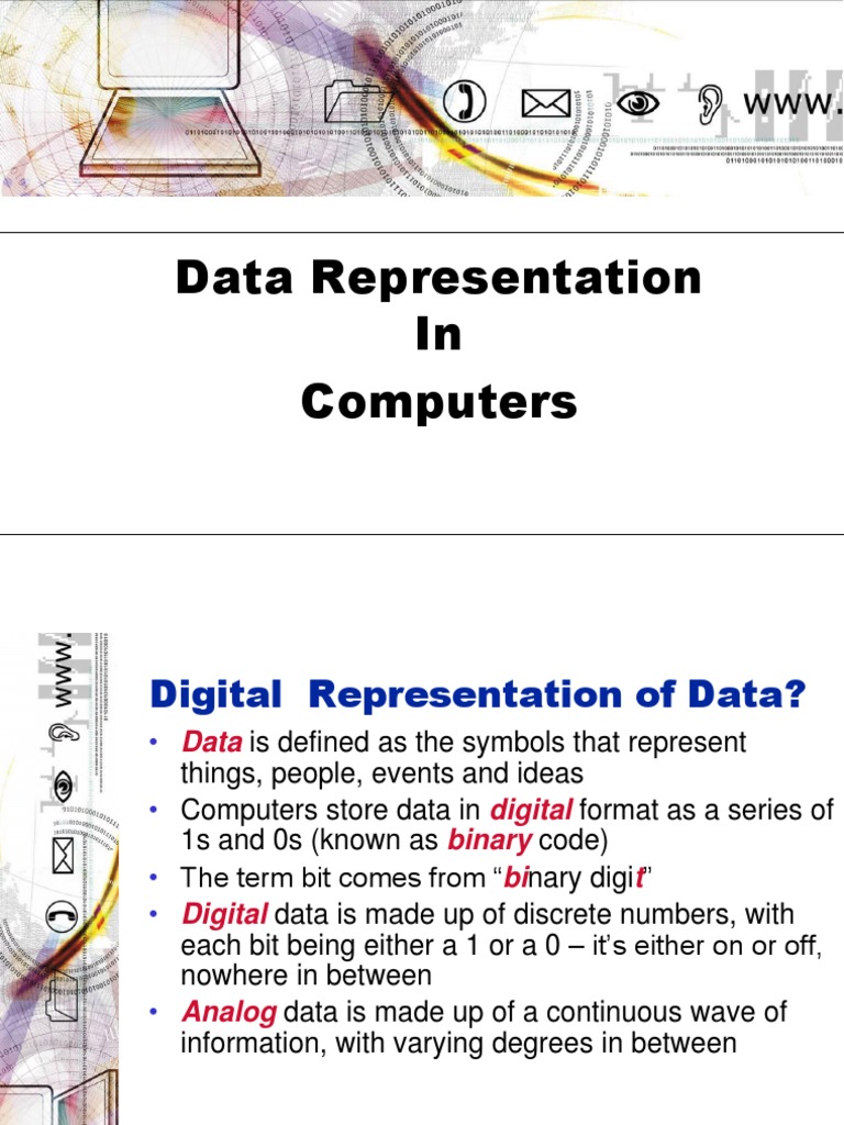 Data - Representation-BA-III SEM 2020 | PDF | Decimal | Bit