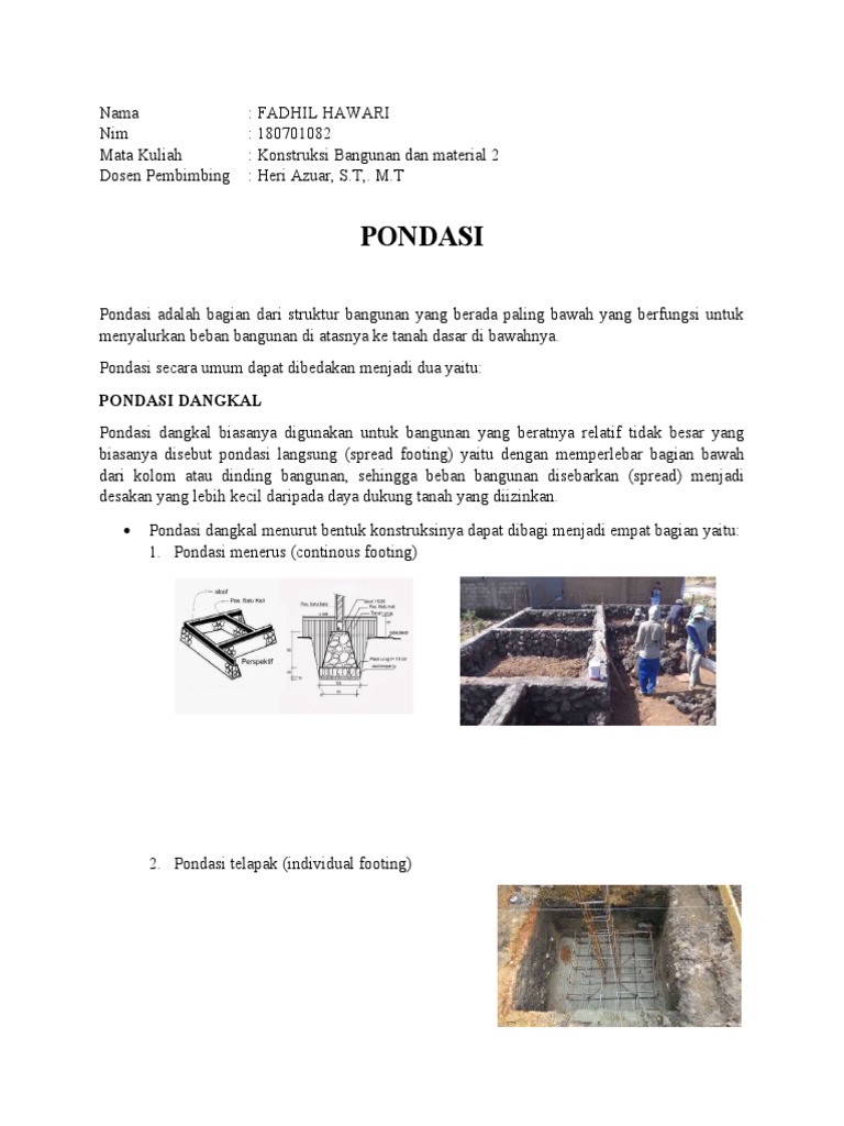 Tugas Pondasi (KBG 2) | PDF